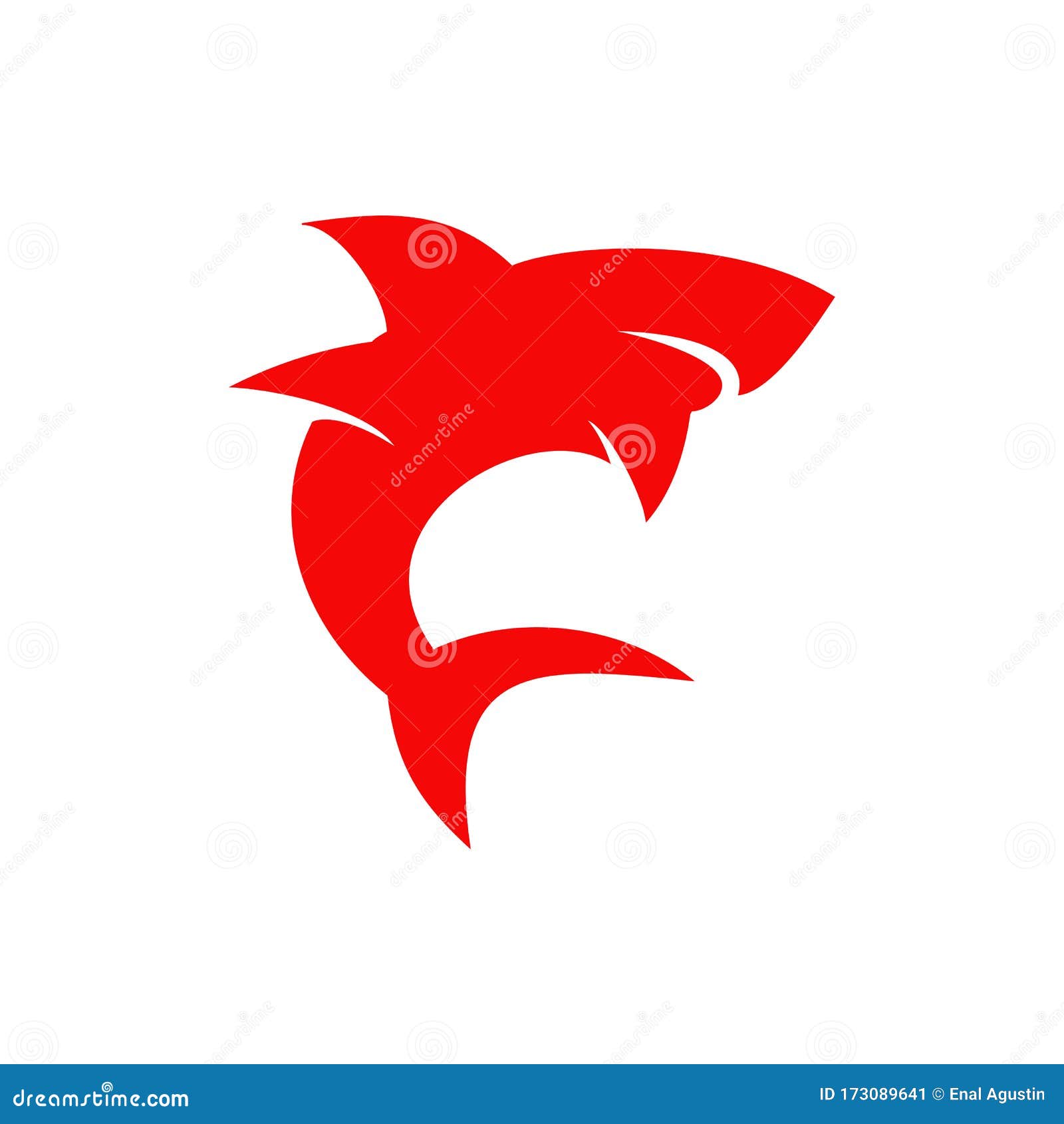 Red Shark Logo Design Vector Template Stock Vector - Illustration of ...