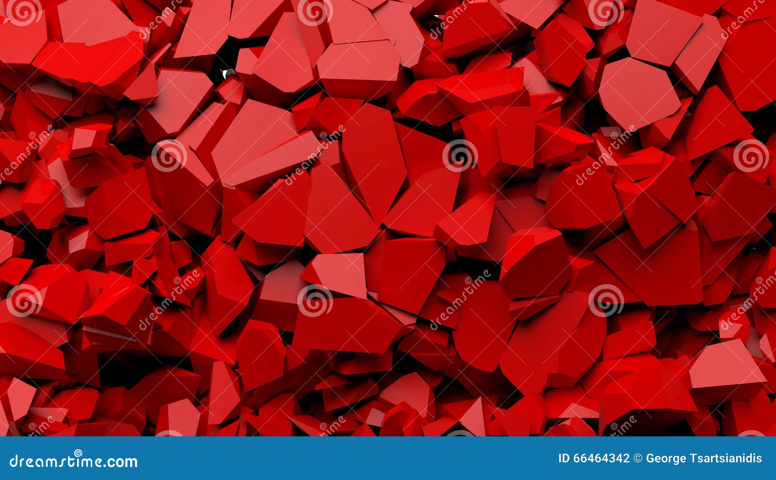Red Shattered Pieces of Stone Stock Illustration - Illustration of ...