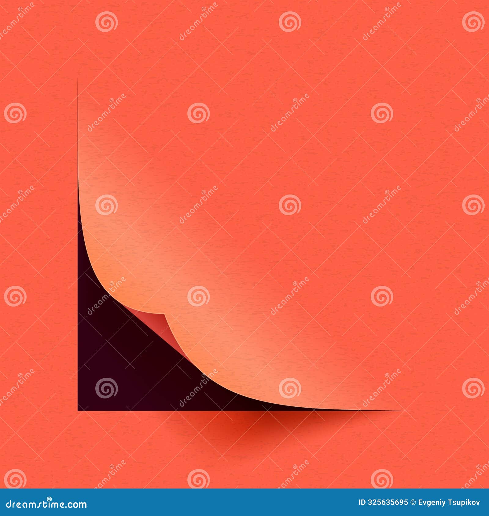 Red Sheet of Paper with a Folded Corner. Vector Illustration Stock ...