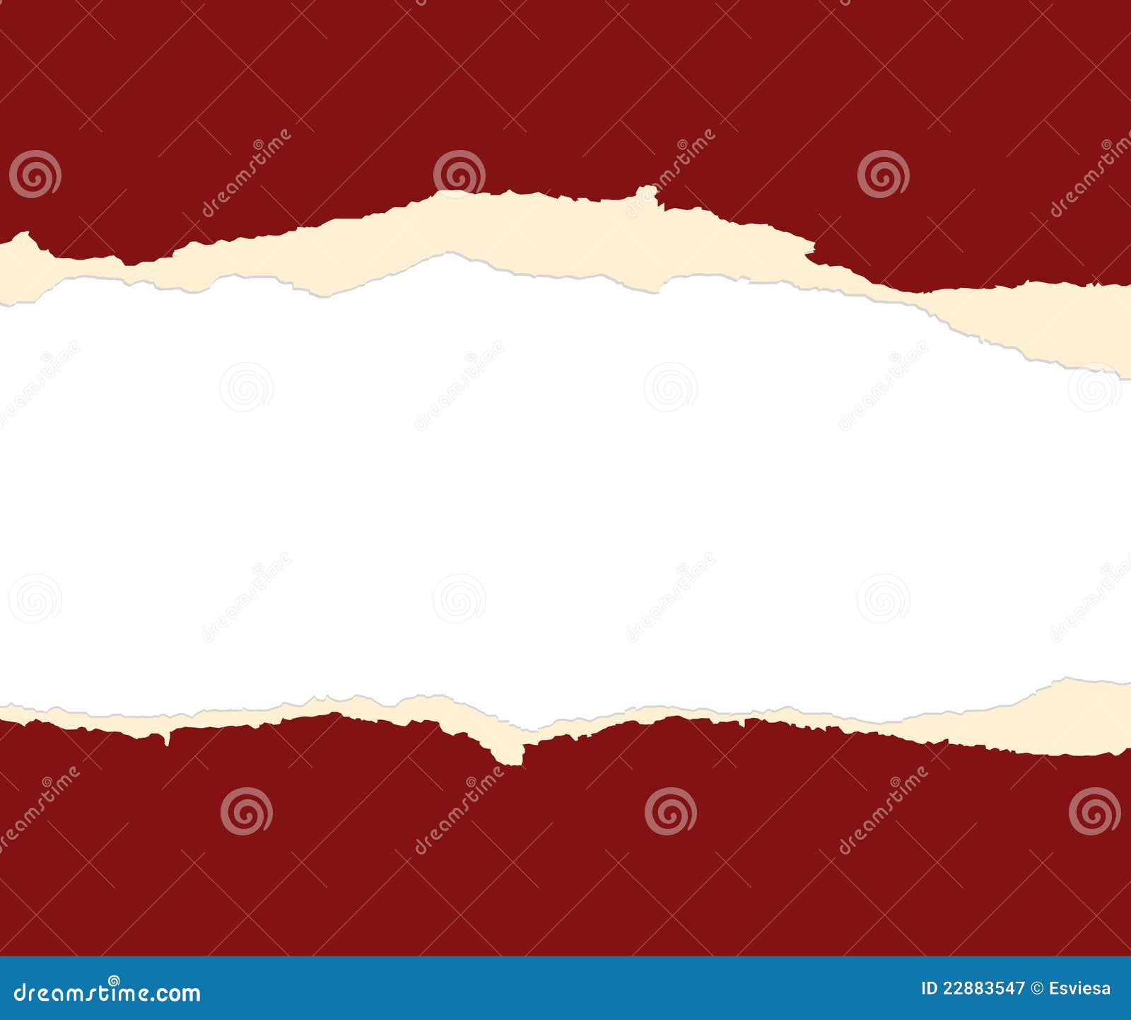 A Red Sheet of Paper is Teared in Two Stock Vector - Illustration of ...