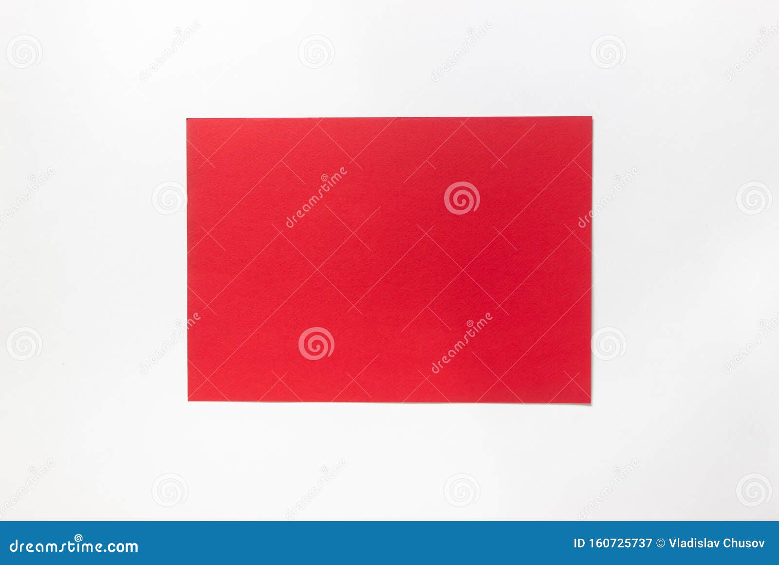 A Red Sheet of Paper on a White Background. Stock Image - Image of ...