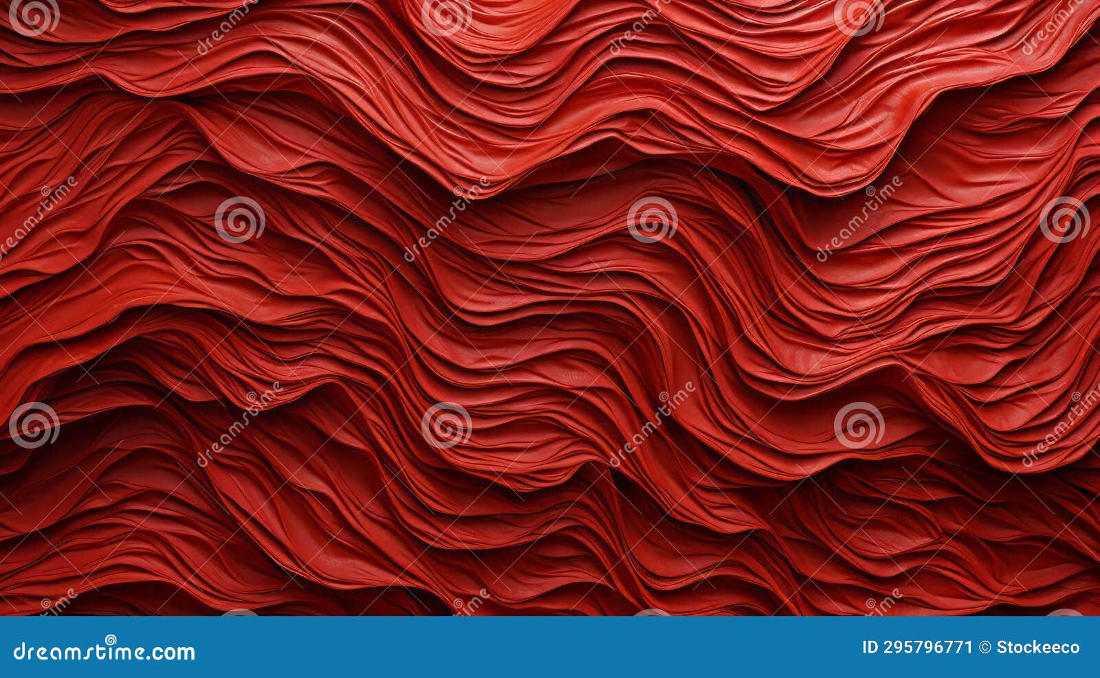 Organic Red Wavy Wallpaper with Hyperrealistic Details Stock ...