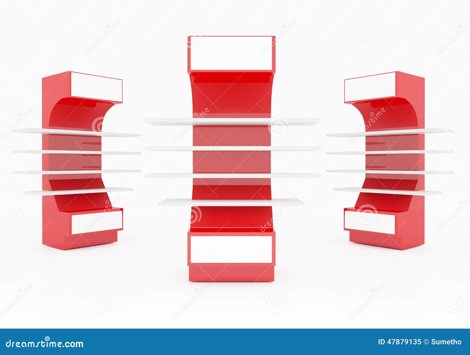 Red Shelves stock illustration. Illustration of shop - 47879135