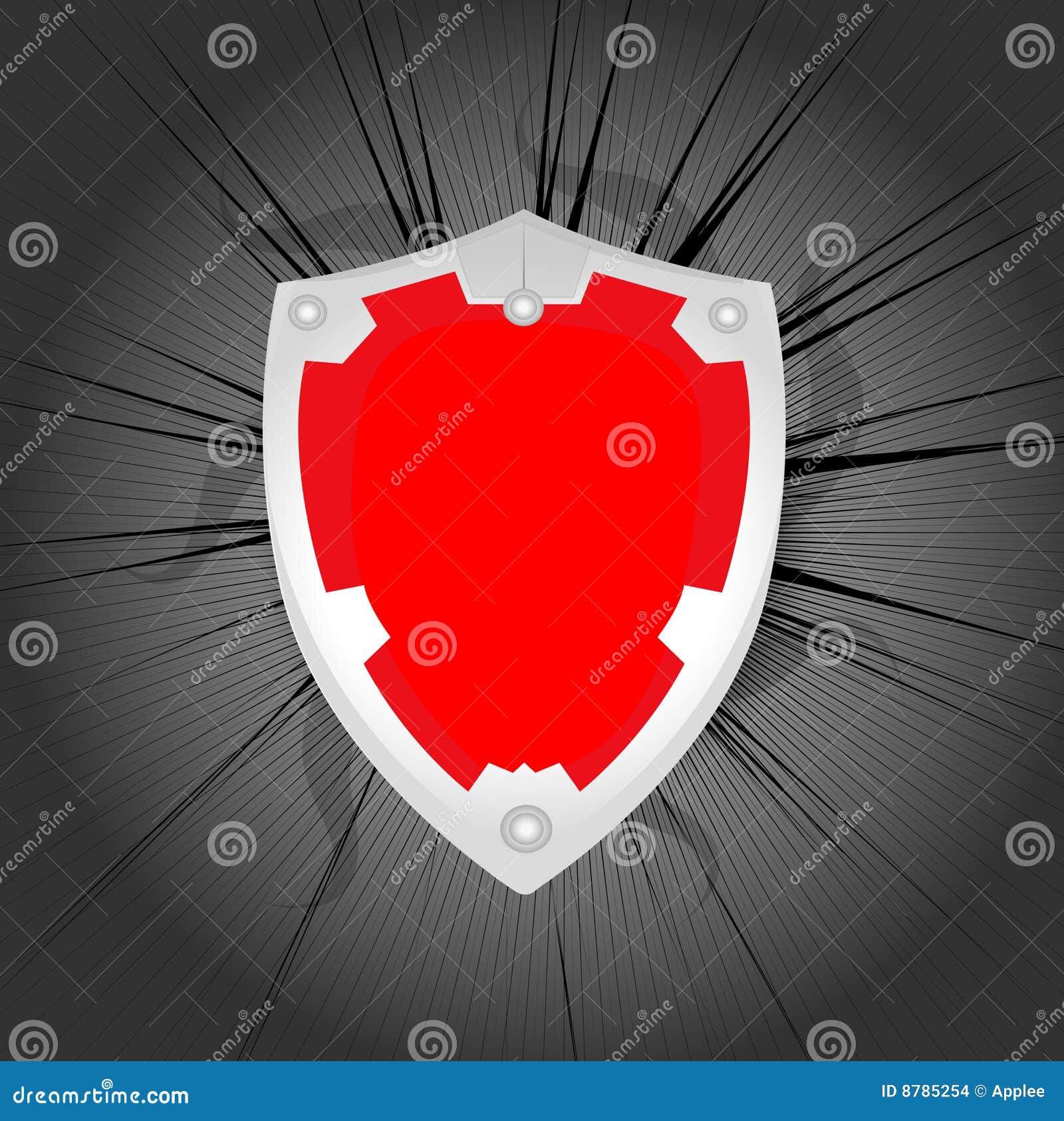 Red shield stock vector. Illustration of gray, black, space - 8785254