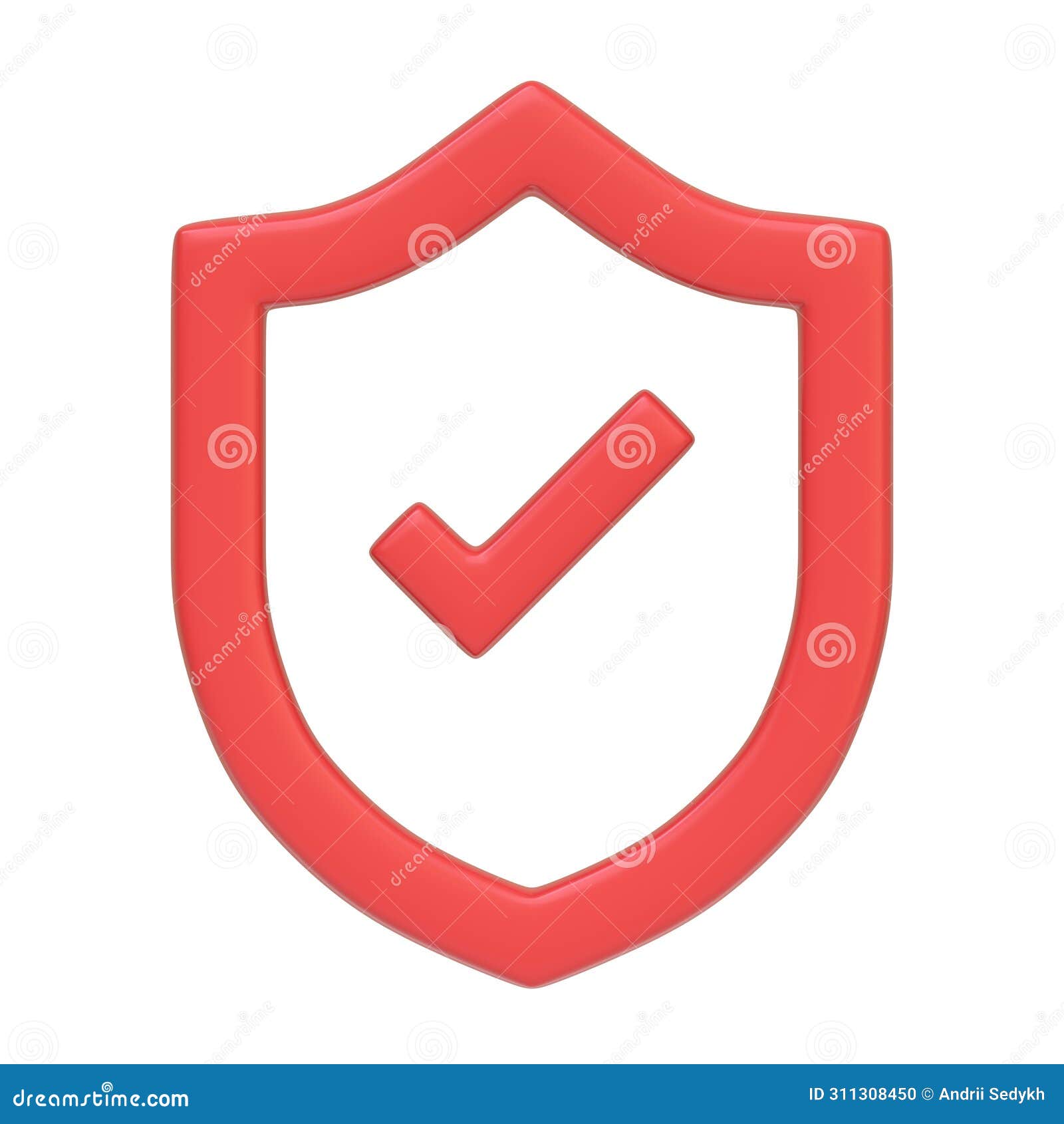 Red Shield with a Bold Check Mark, Symbolizing Safety, Security, and ...