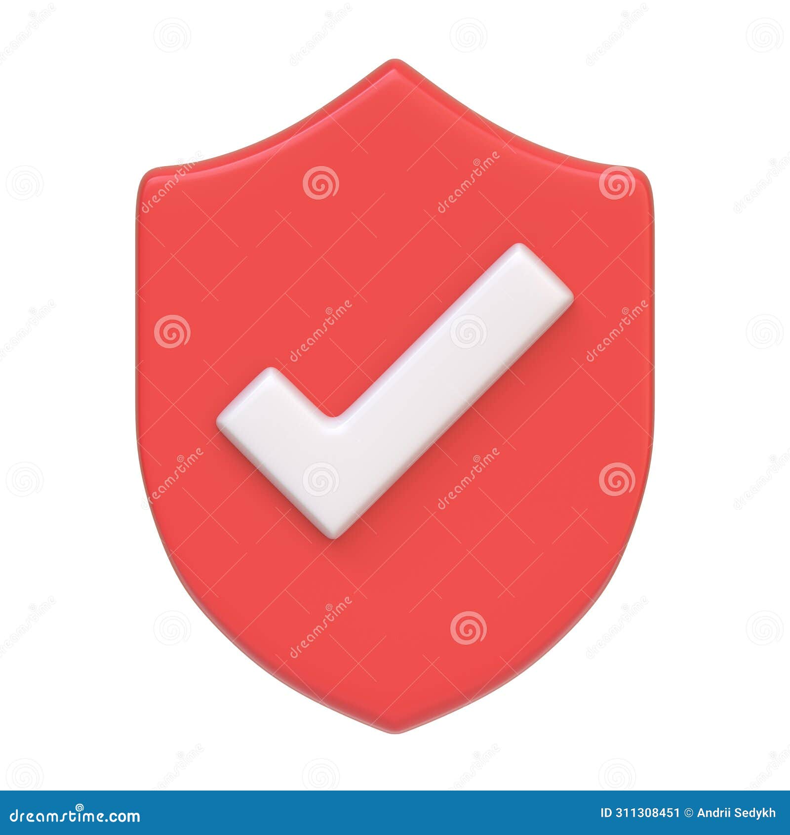 Red Shield with a Bold Check Mark, Symbolizing Safety, Security, and ...