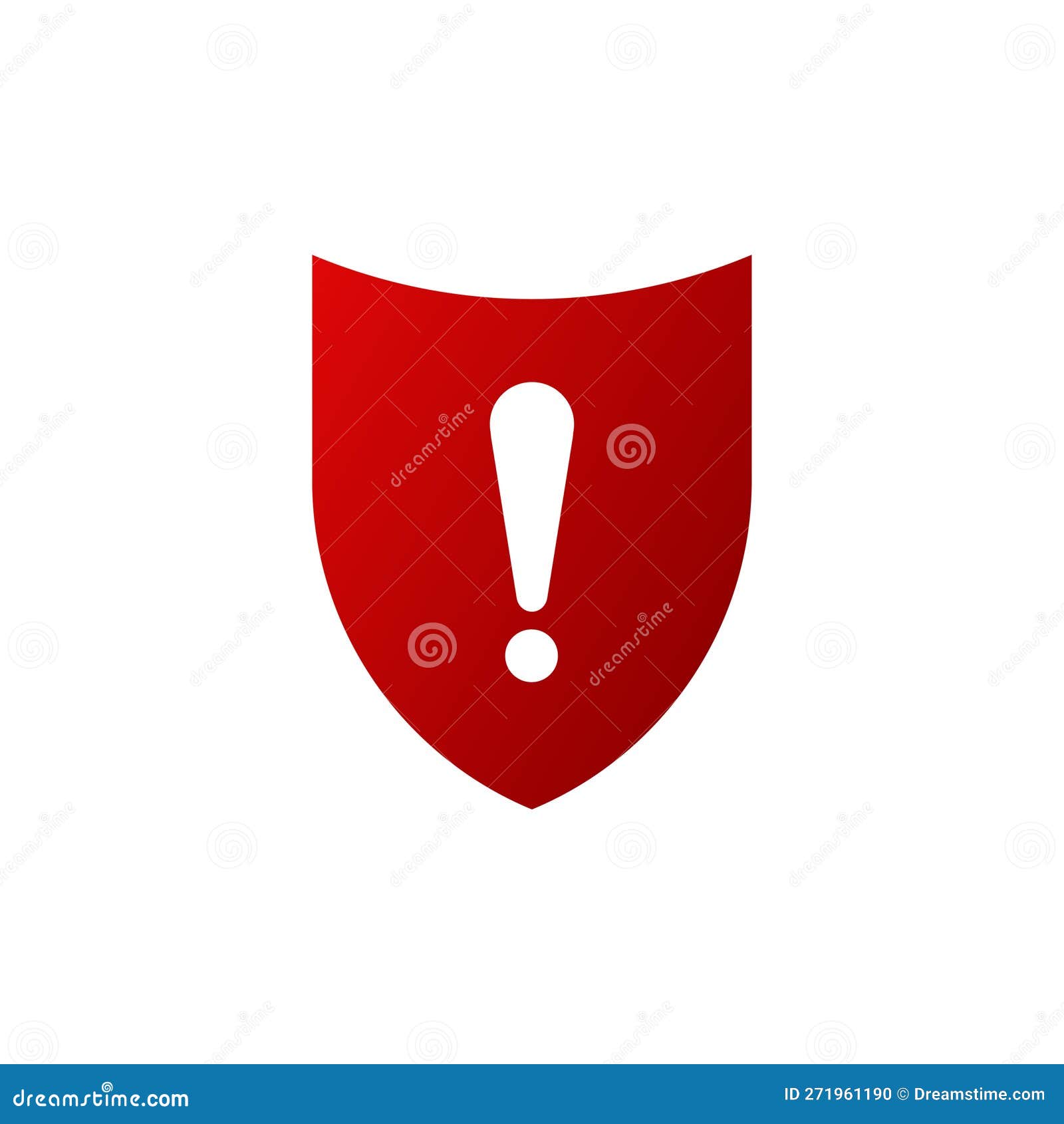 Red Shield with Exclamation Point Stock Vector - Illustration of ...