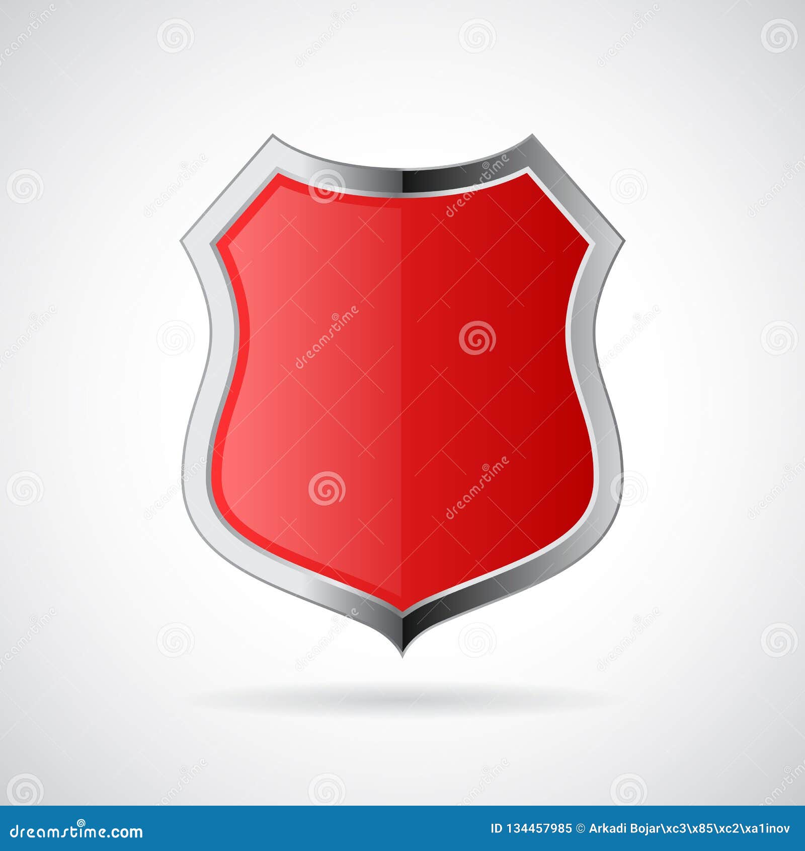 Red shield icon stock vector. Illustration of logo, insurance - 134457985