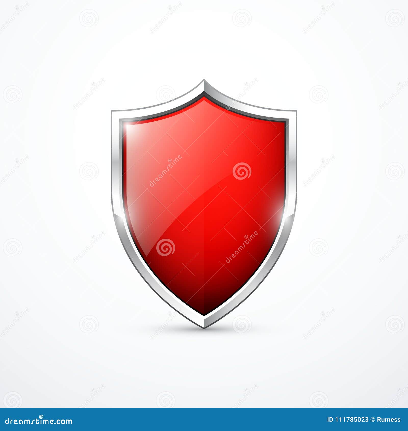Red Shield Icon. Vector Illustration Stock Vector - Illustration of ...