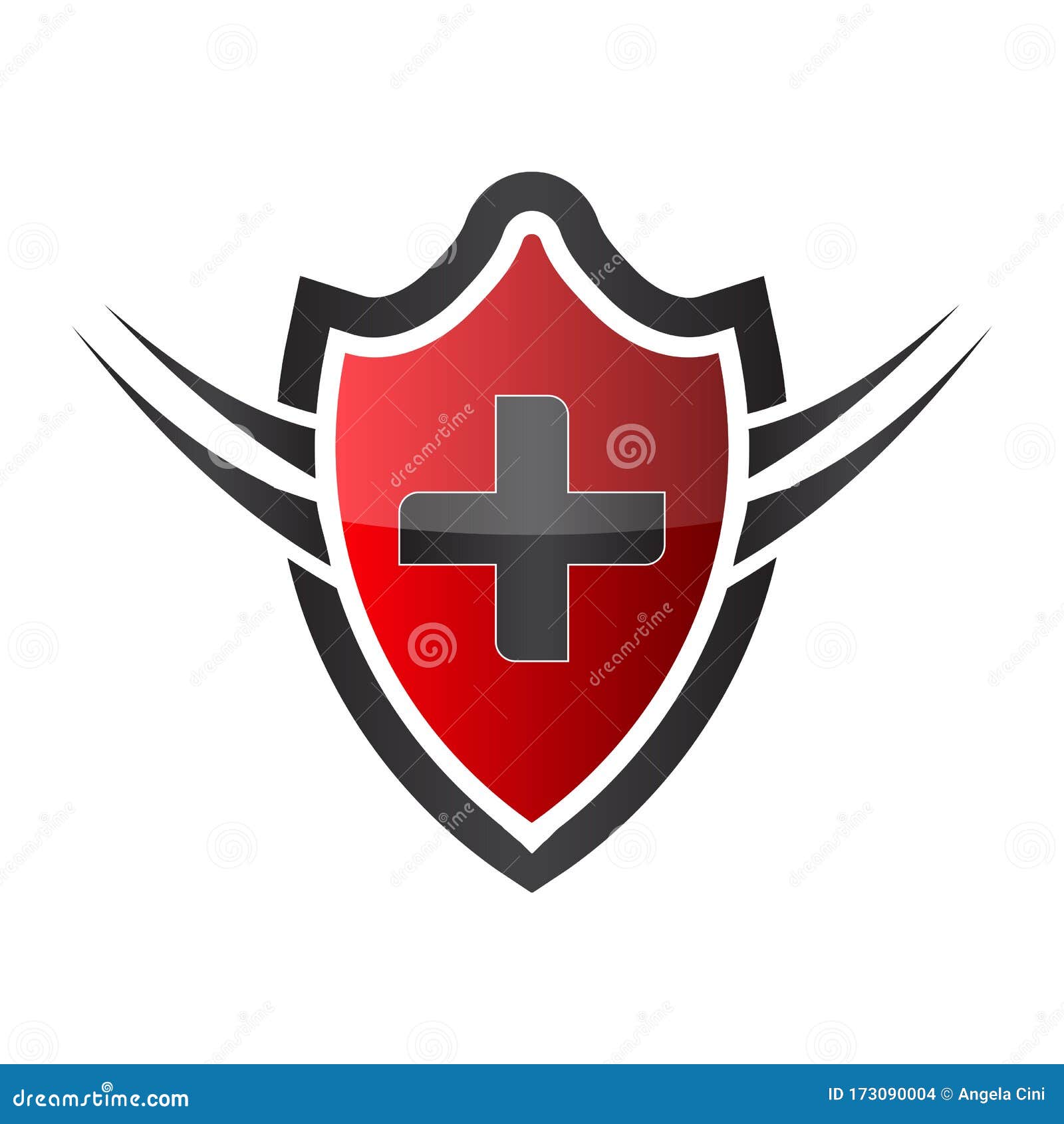Red Shield Logo Design Protecting and Security Business Stock Vector ...