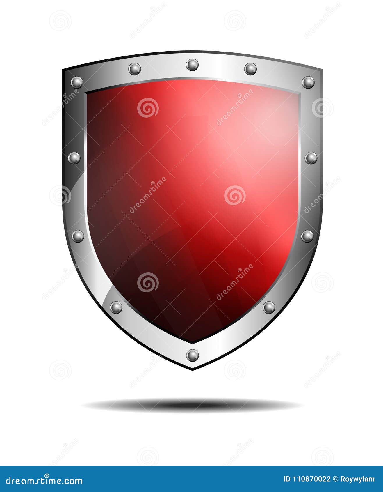 Red Shield for Security and Defence Stock Vector - Illustration of ...