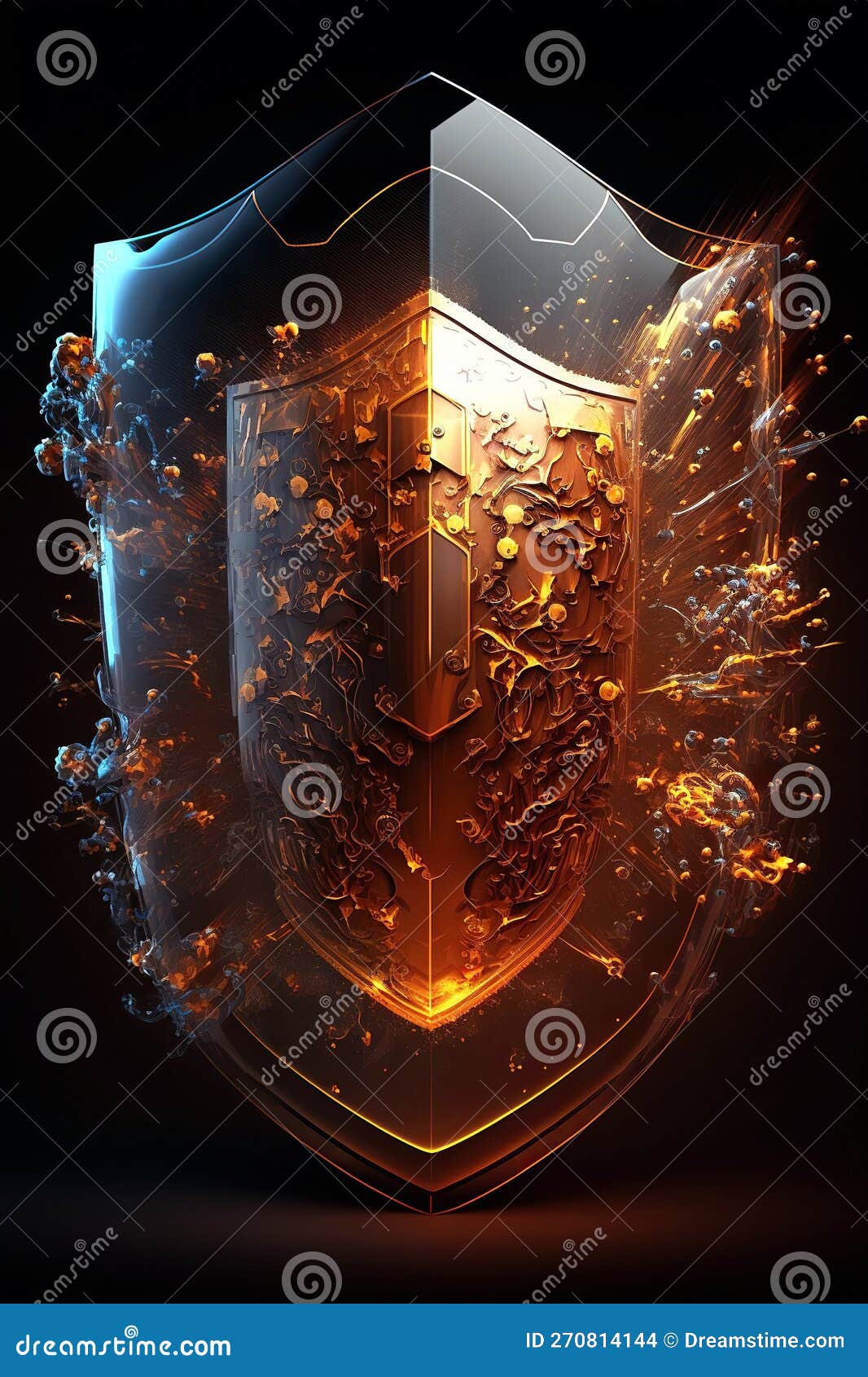 Red Shield for Protection. Cybersecurity Online on Internet and Data ...