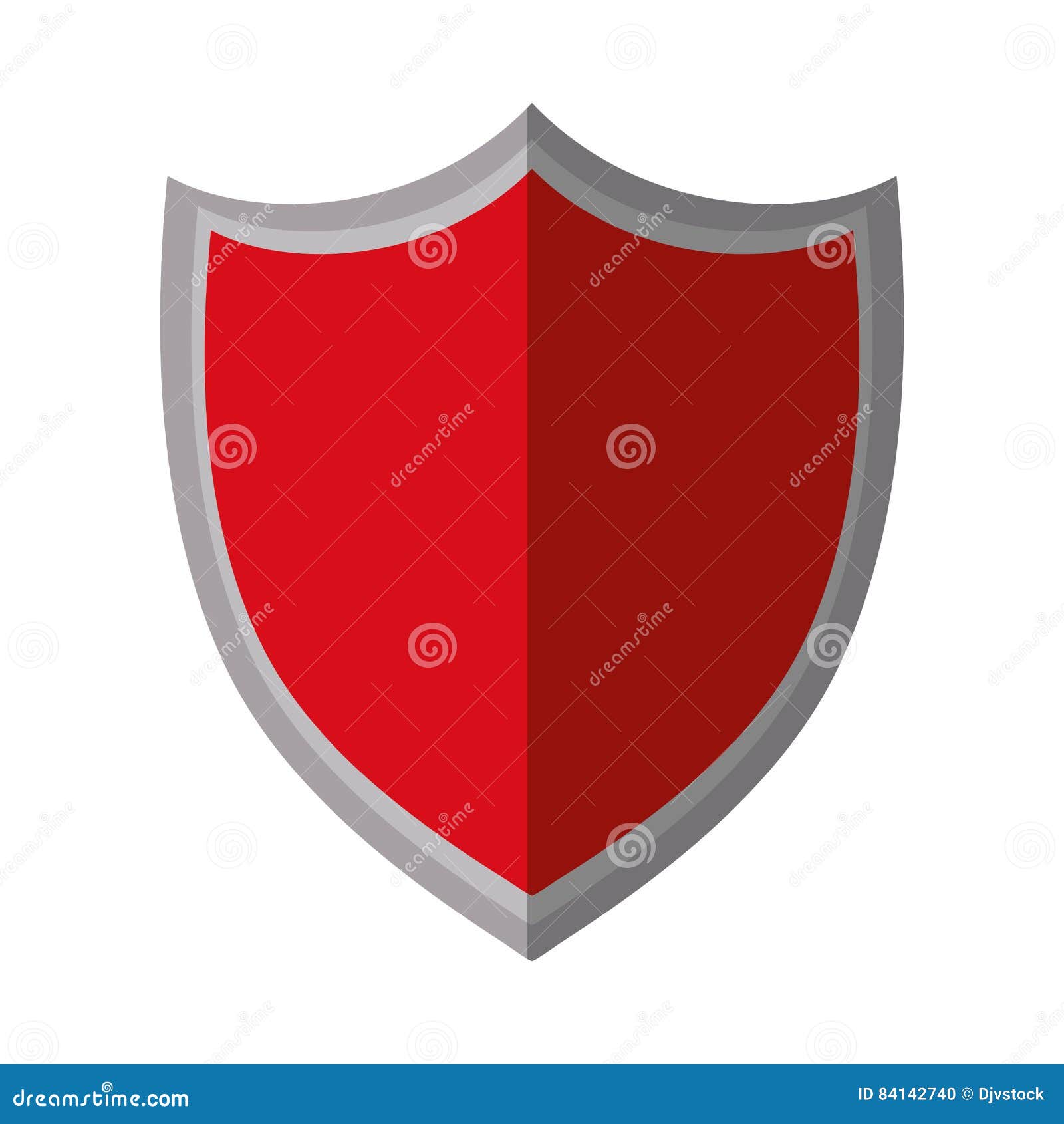 Red Shield Protection Premium Shadow Stock Illustration - Illustration ...