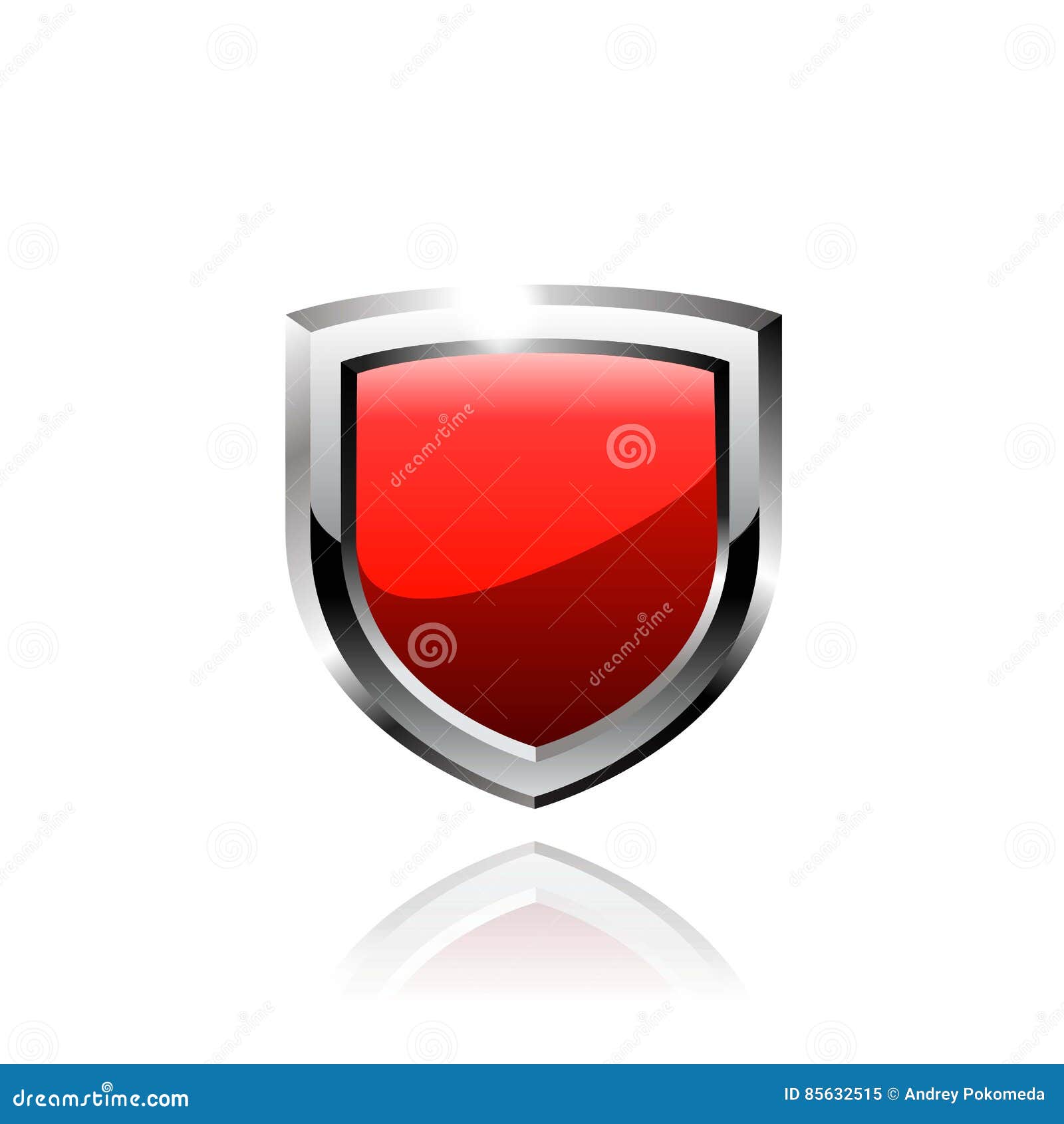 Red shield vector icon. stock vector. Illustration of graphic - 85632515