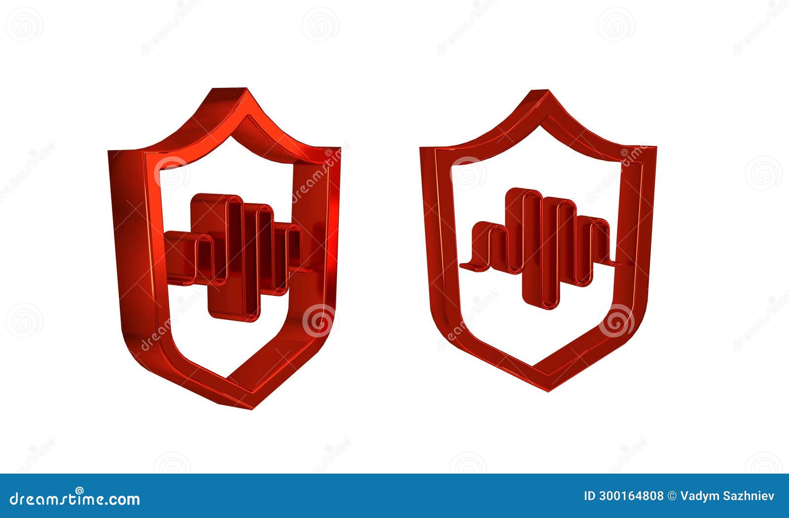 Red Shield Voice Recognition Icon Isolated on Transparent Background ...