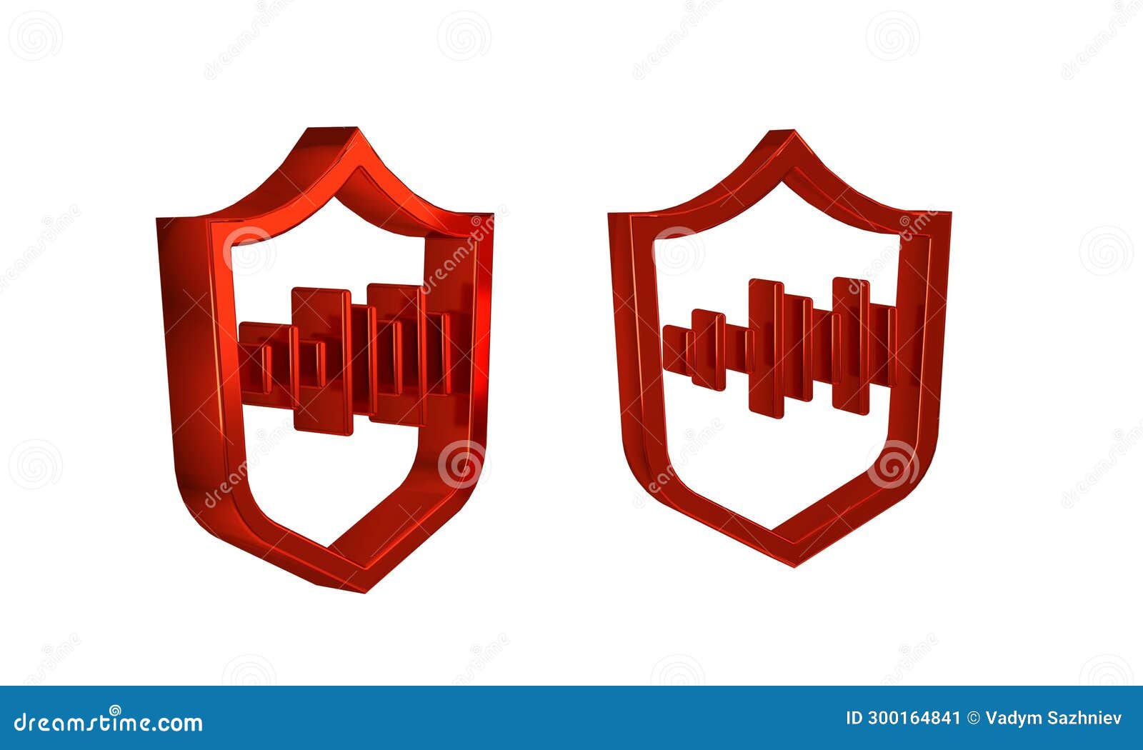 Red Shield Voice Recognition Icon Isolated on Transparent Background ...