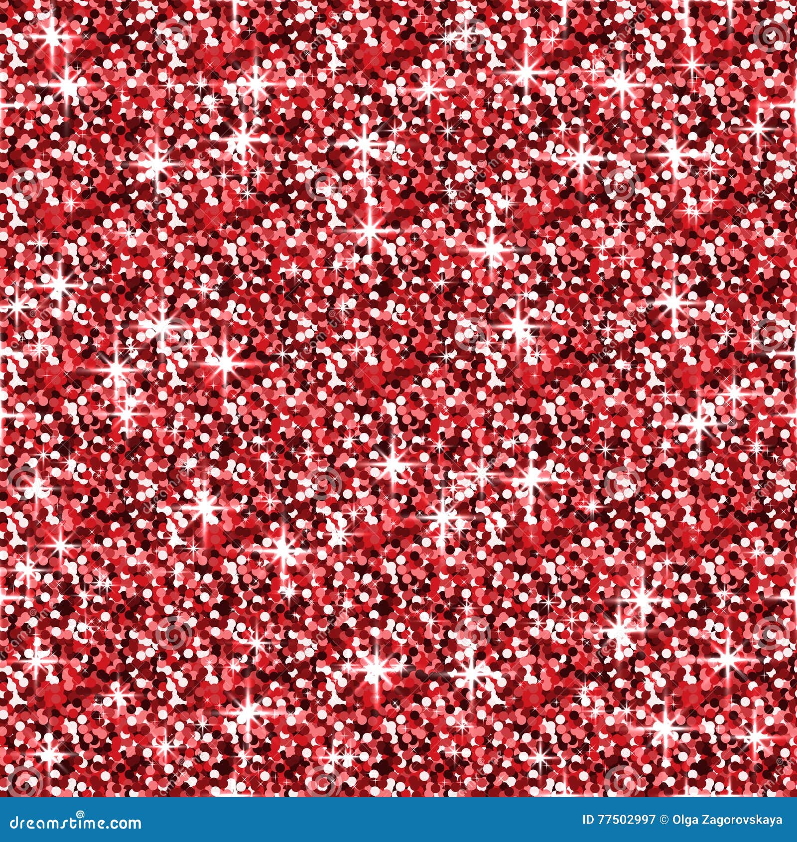 Red Shine Glitter Vector Background, Sparkle Abstract Seamless Pattern ...