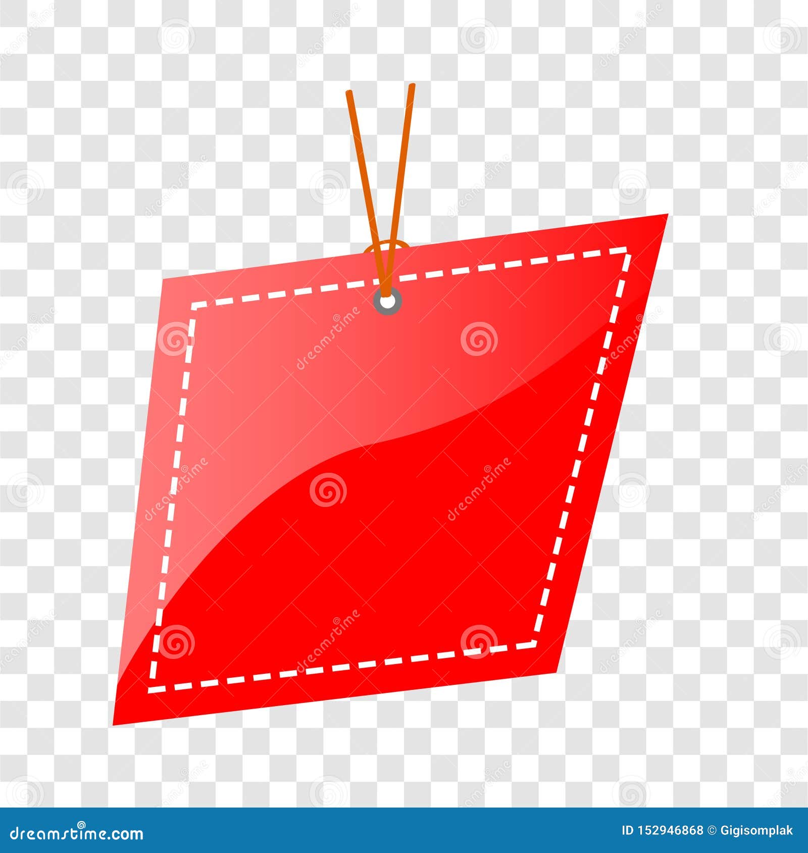 Vector Red Shining Blank Abstract, Rounded Corner Tag at Transparent ...