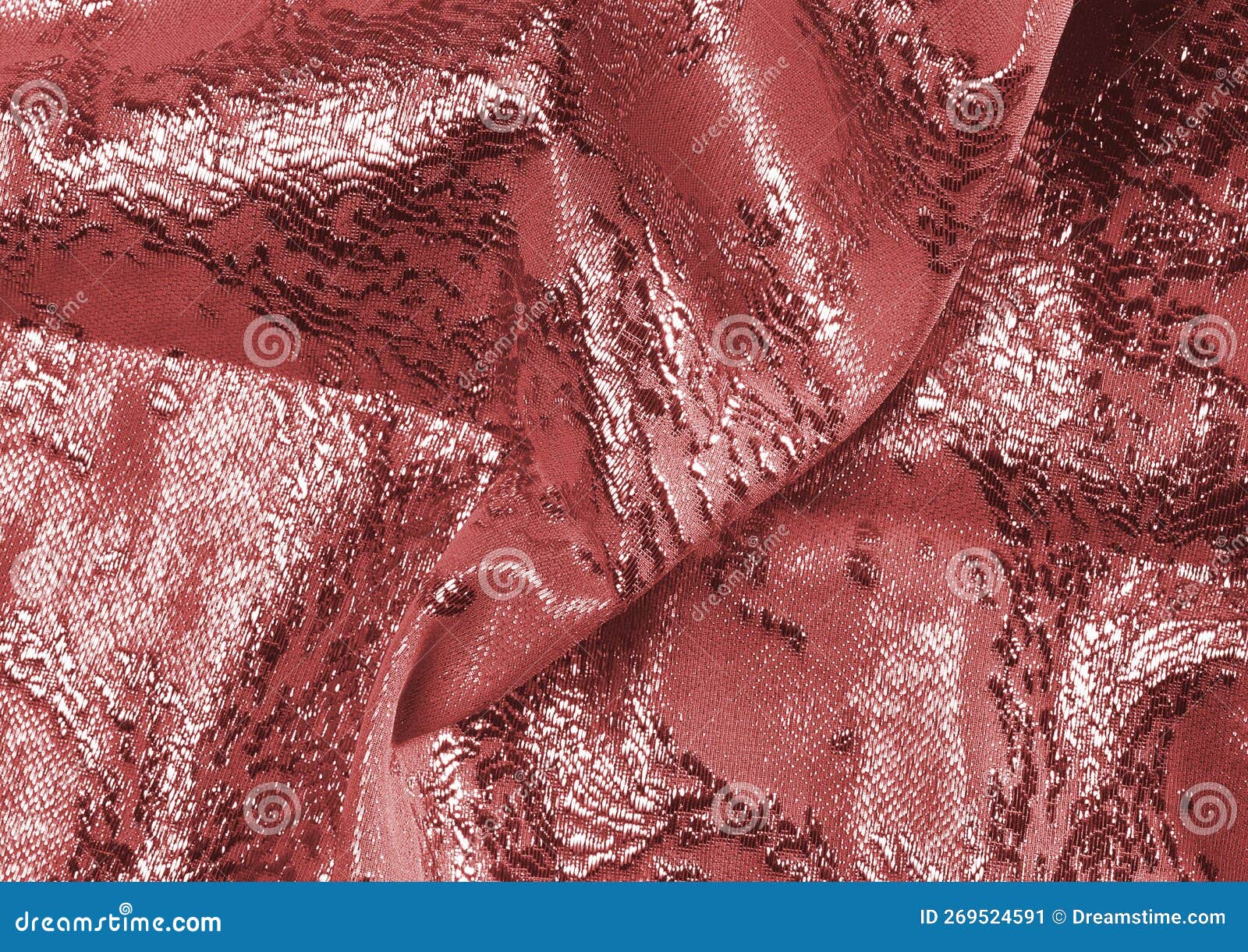 Red Shining Cloth Texture Background. Natural Material Pattern Cover 3D ...