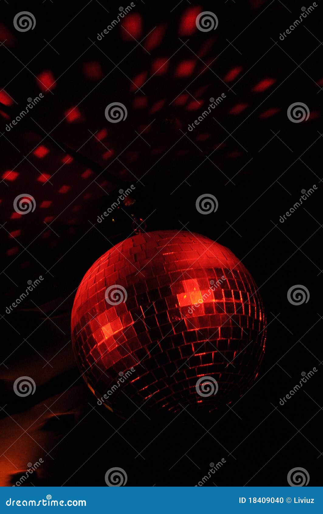 RED SHINING DISCO BALL in MOTION Close Up Stock Photo - Image of ...