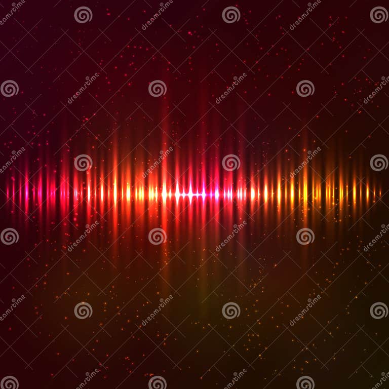 Red Shining Vector Equalizer Stock Vector - Illustration of audio ...