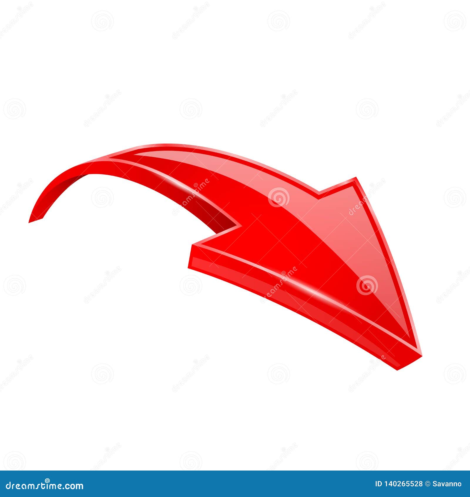 Red shiny arrow stock vector. Illustration of pointer - 140265528