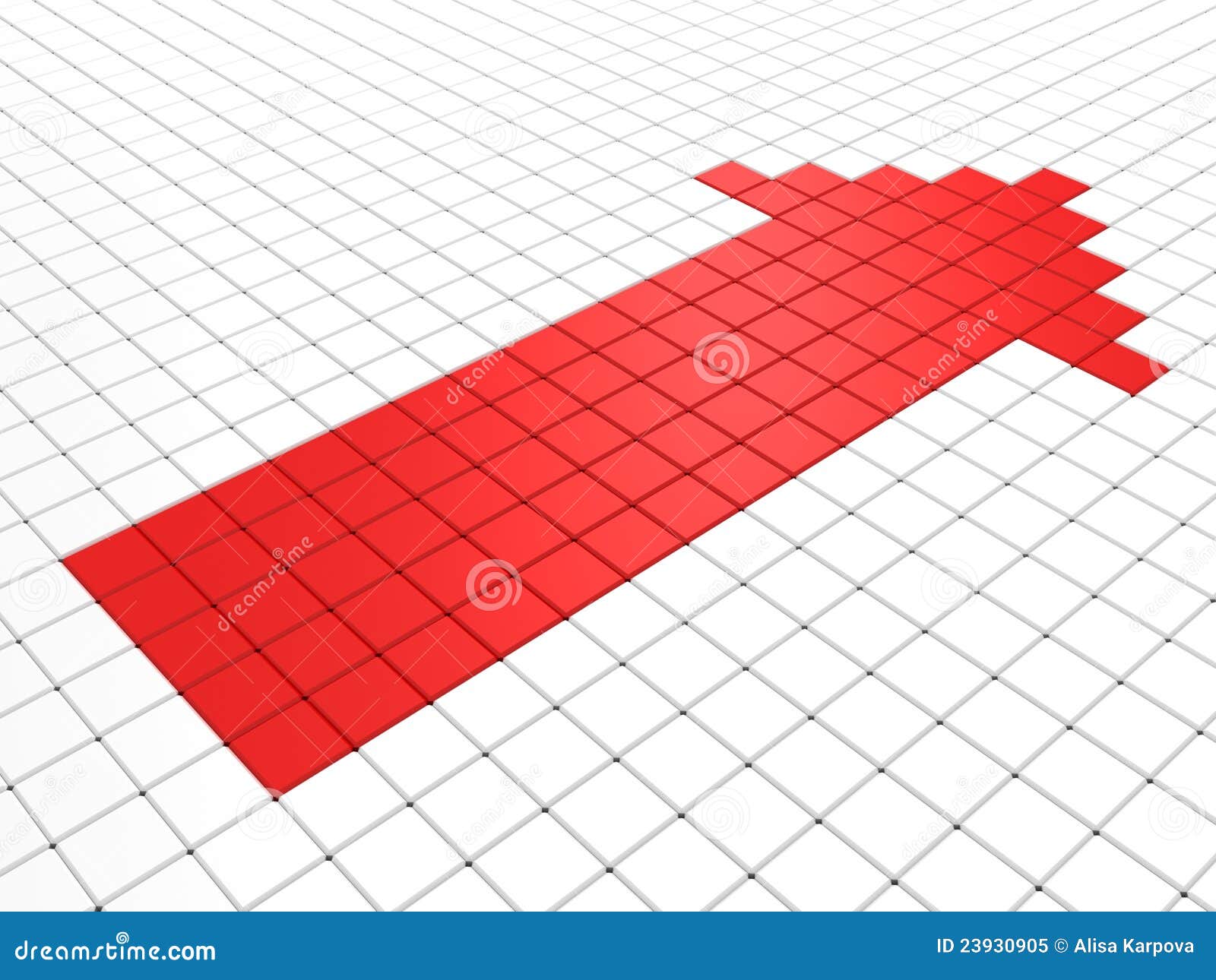 Shiny Red 3d Arrow Pointing Downwards On Gray Background Cartoon Vector ...