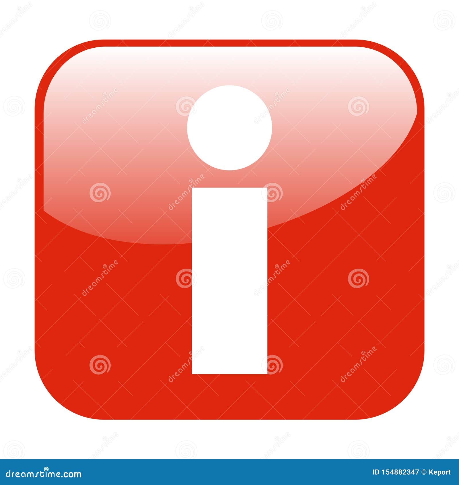 Red Shiny Button: Information Symbol for Support and Contact Stock ...