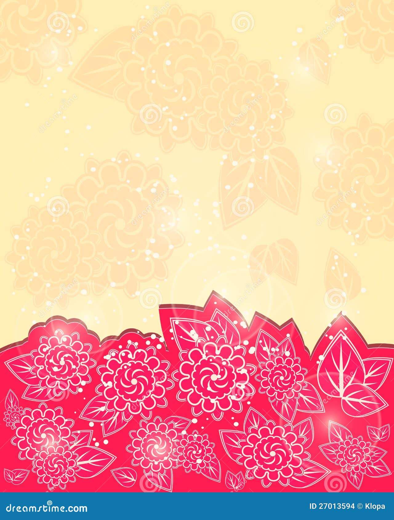 Red Shiny Floral Greeting Card Stock Vector - Illustration of ...
