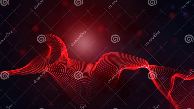 Red Shiny Flowing Turbulence Wavy Lines with Lens Flares on Flying ... Red Shiny Flowing Turbulence Wavy Lines with Lens Flares on Flying ...