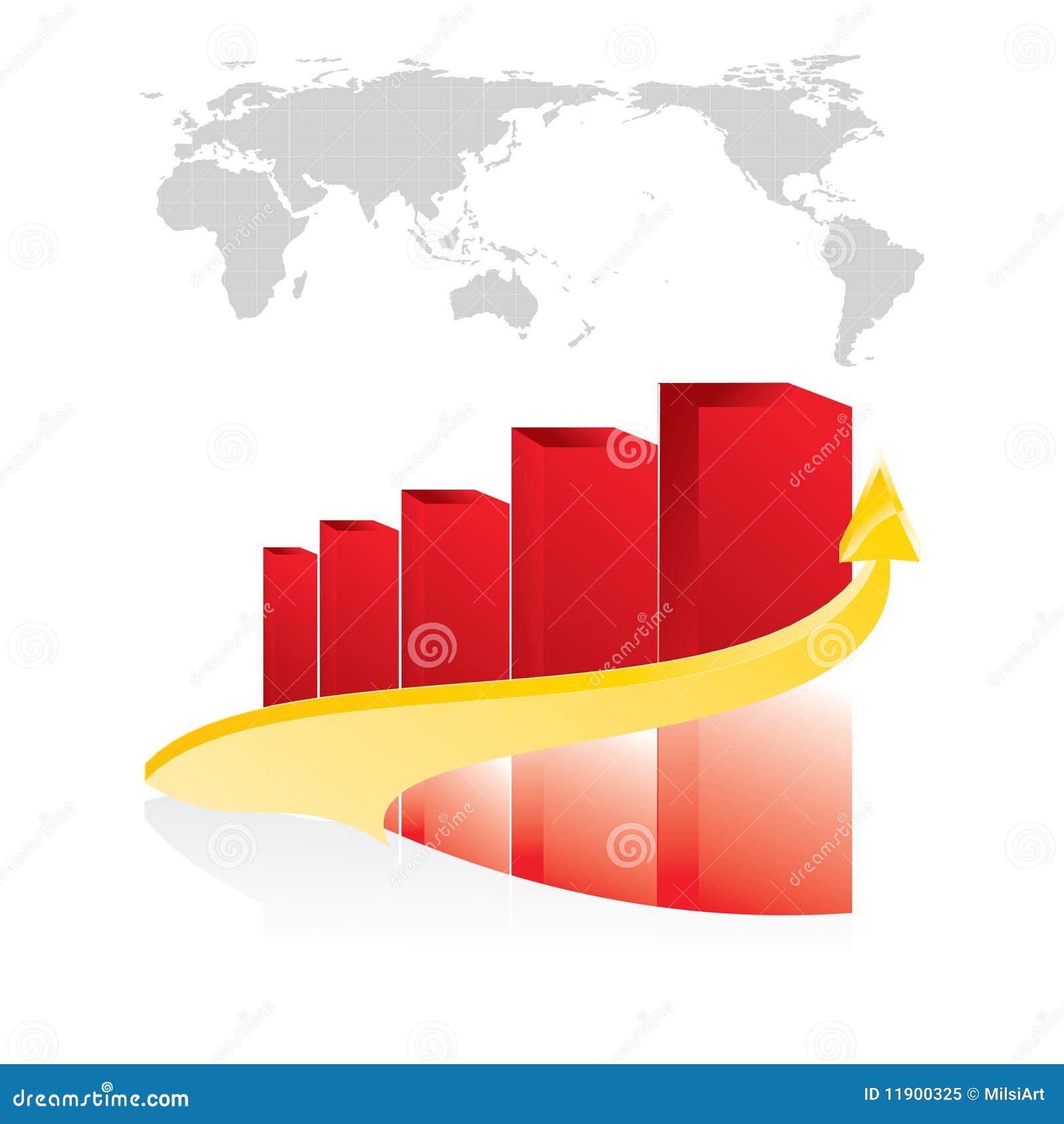 Red shiny graph stock vector. Illustration of future - 11900325