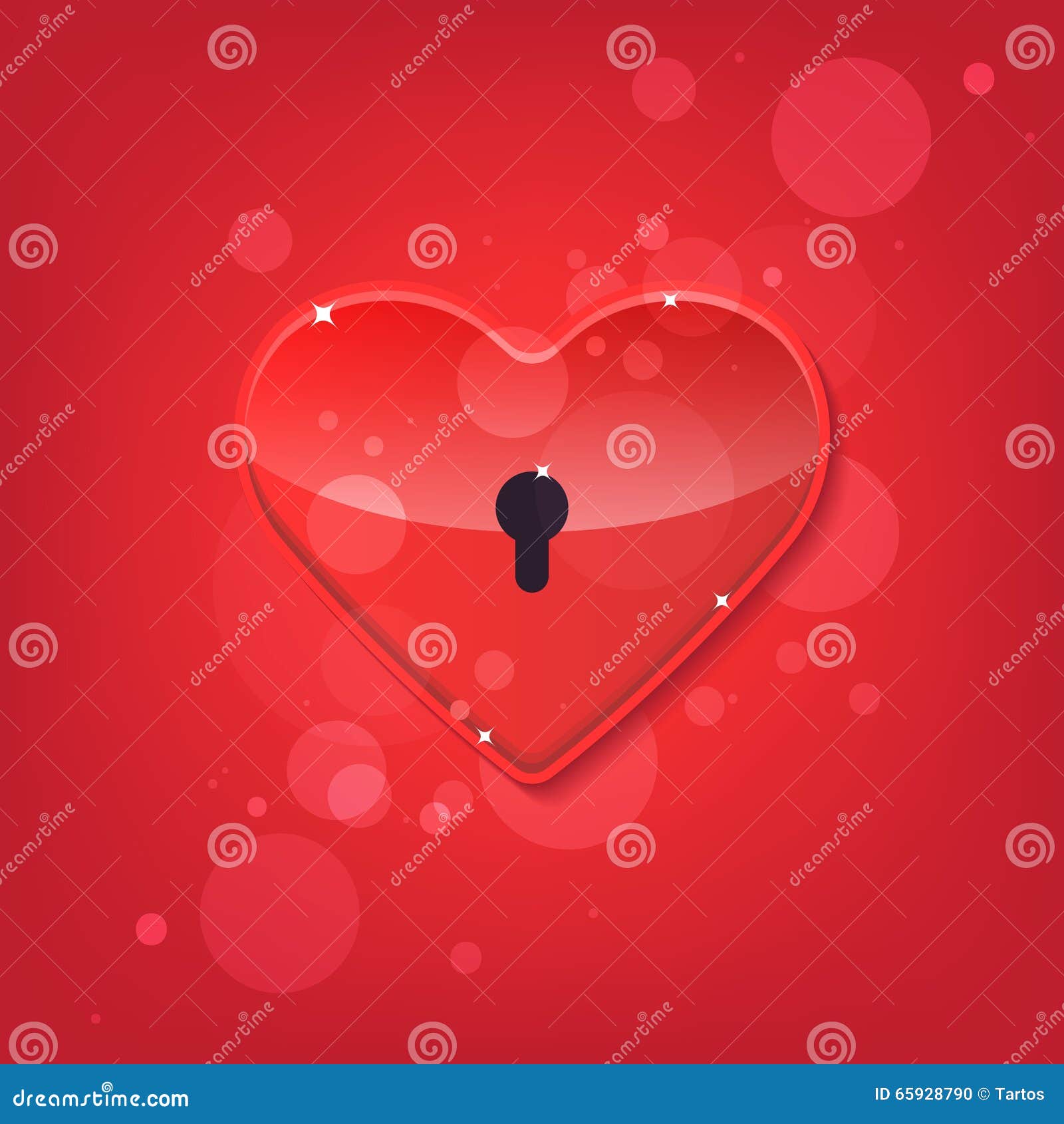 Red Shiny Heart Lock Shape. Stock Vector - Illustration of married ...