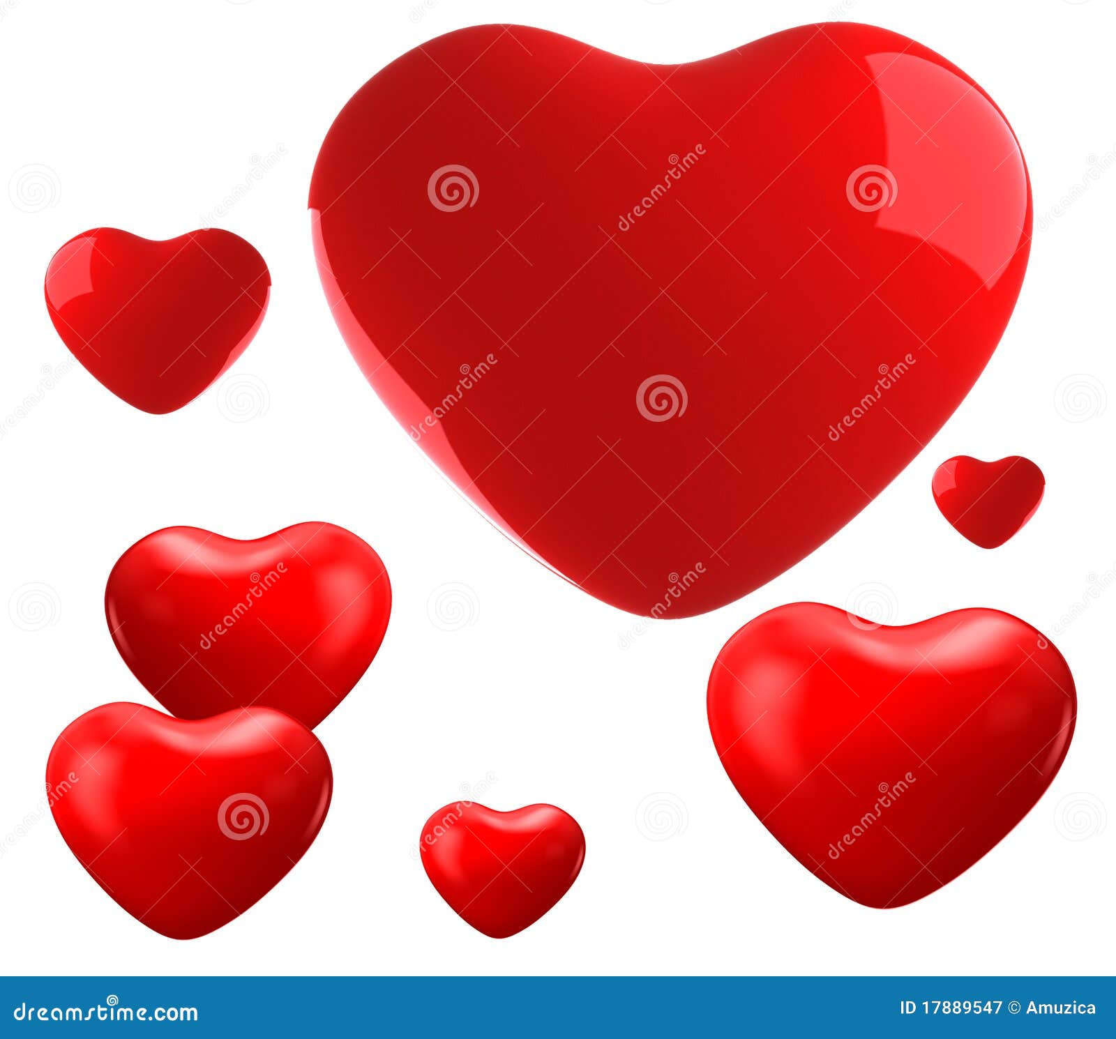 Red shiny hearts stock illustration. Illustration of holiday - 17889547