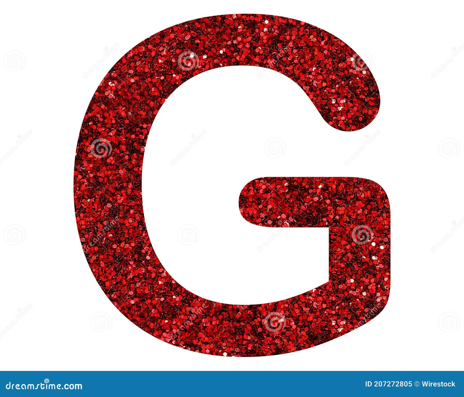 Red Shiny Letter G Isolated on White Background Stock Illustration ...