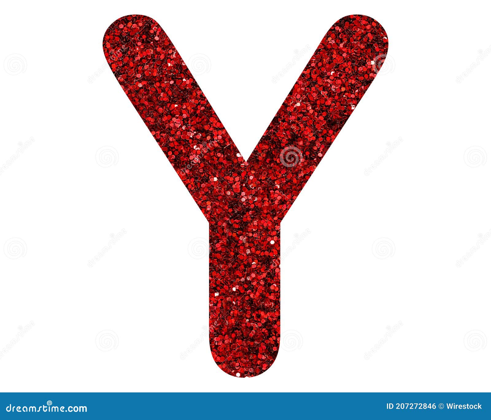 Red Shiny Letter Y Isolated on White Background Stock Illustration ...