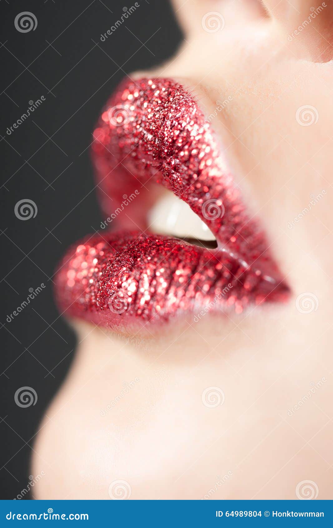 Red Shiny Lips stock photo. Image of gloss, beauty, female - 64989804