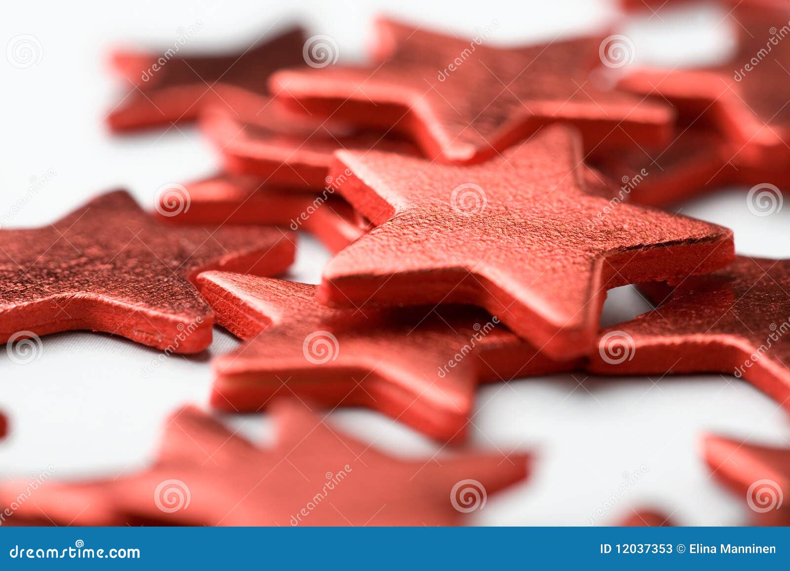 Red Shiny Star Shape Christmas Decoration Stock Image - Image of ...
