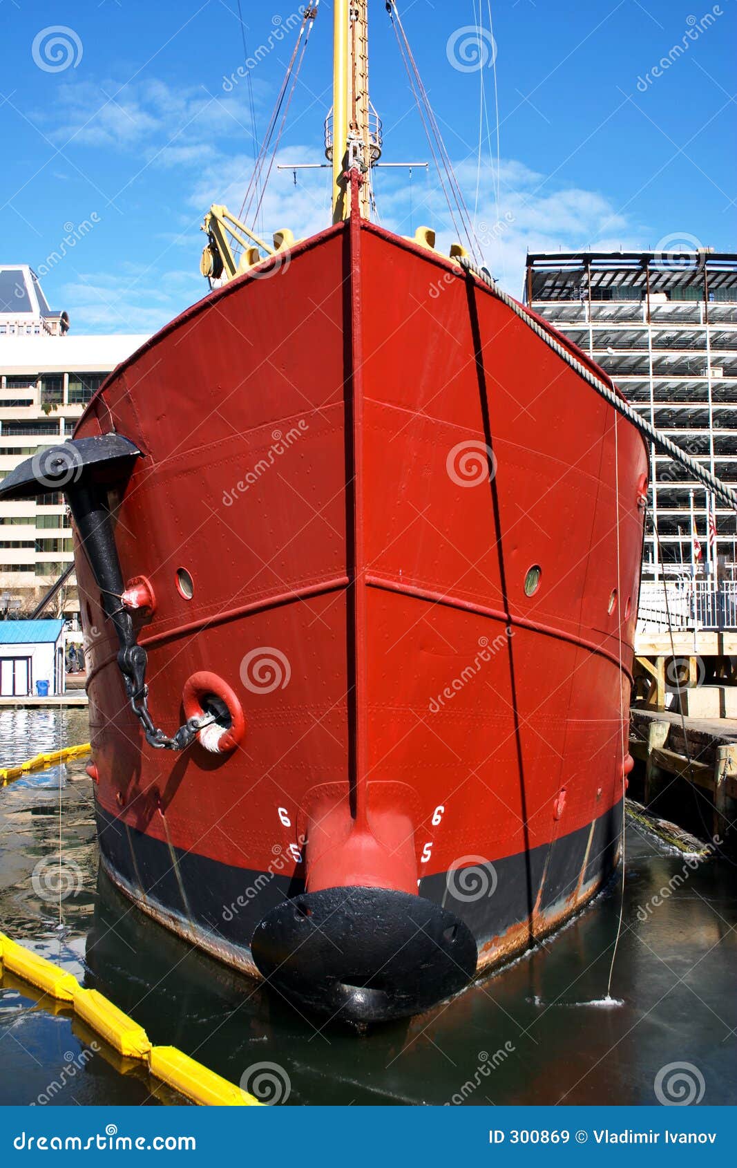 Red ship stock image. Image of ship, portal, forwarder - 300869
