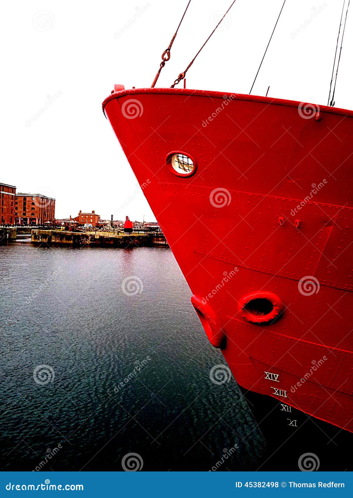 Red ships hull stock photo. Image of liverpool, ship - 45382498