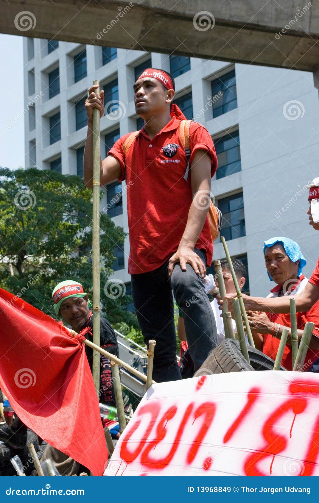 Red Shirt Demonstrations in Bangkok 2010 Editorial Stock Image - Image ...