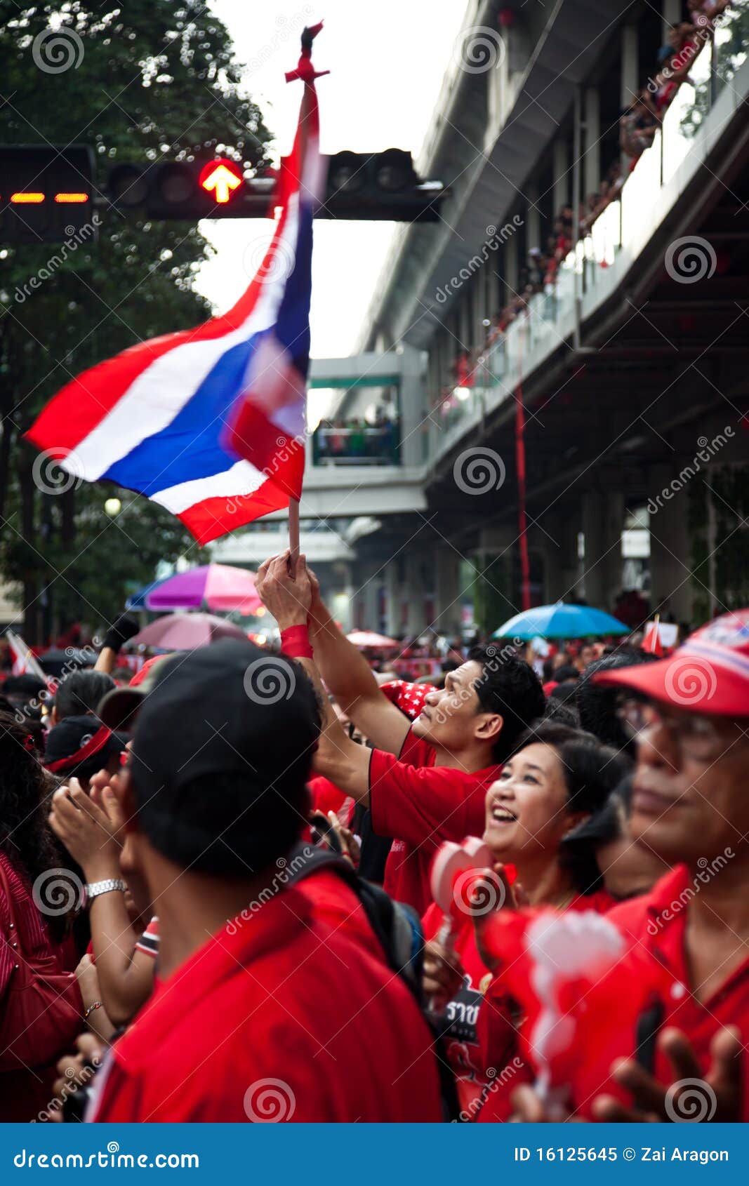 Red Shirts Protest in Bangkok Editorial Image - Image of politics ...