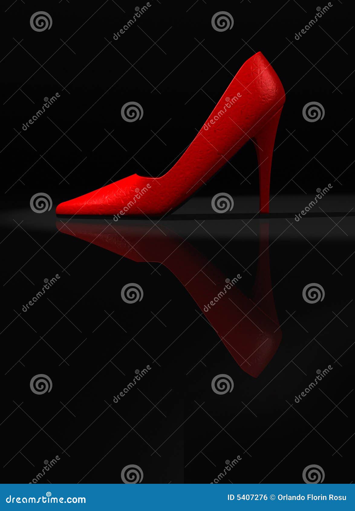 Red shoe stock illustration. Illustration of fashion, elegance - 5407276
