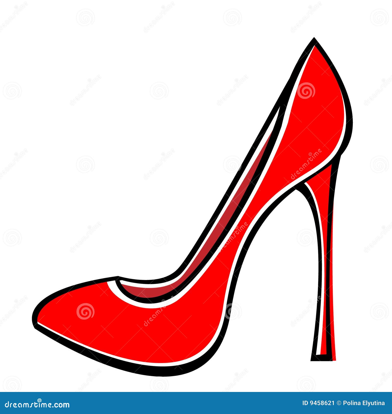 Red shoe stock vector. Illustration of shoe, woman, accessories - 9458621