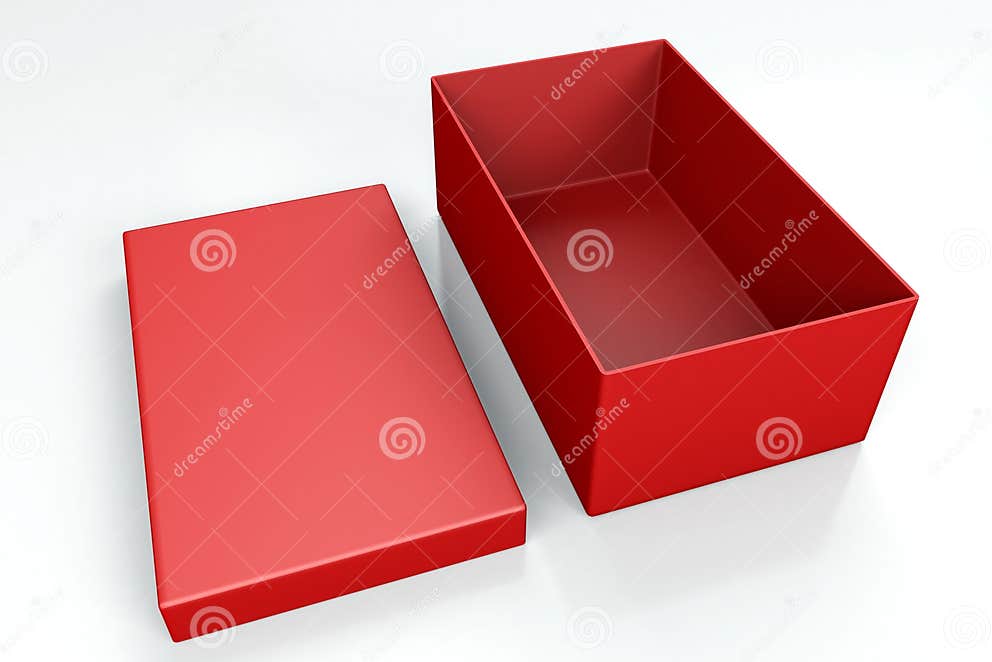 Red shoe box on white stock illustration. Illustration of design - 52481798