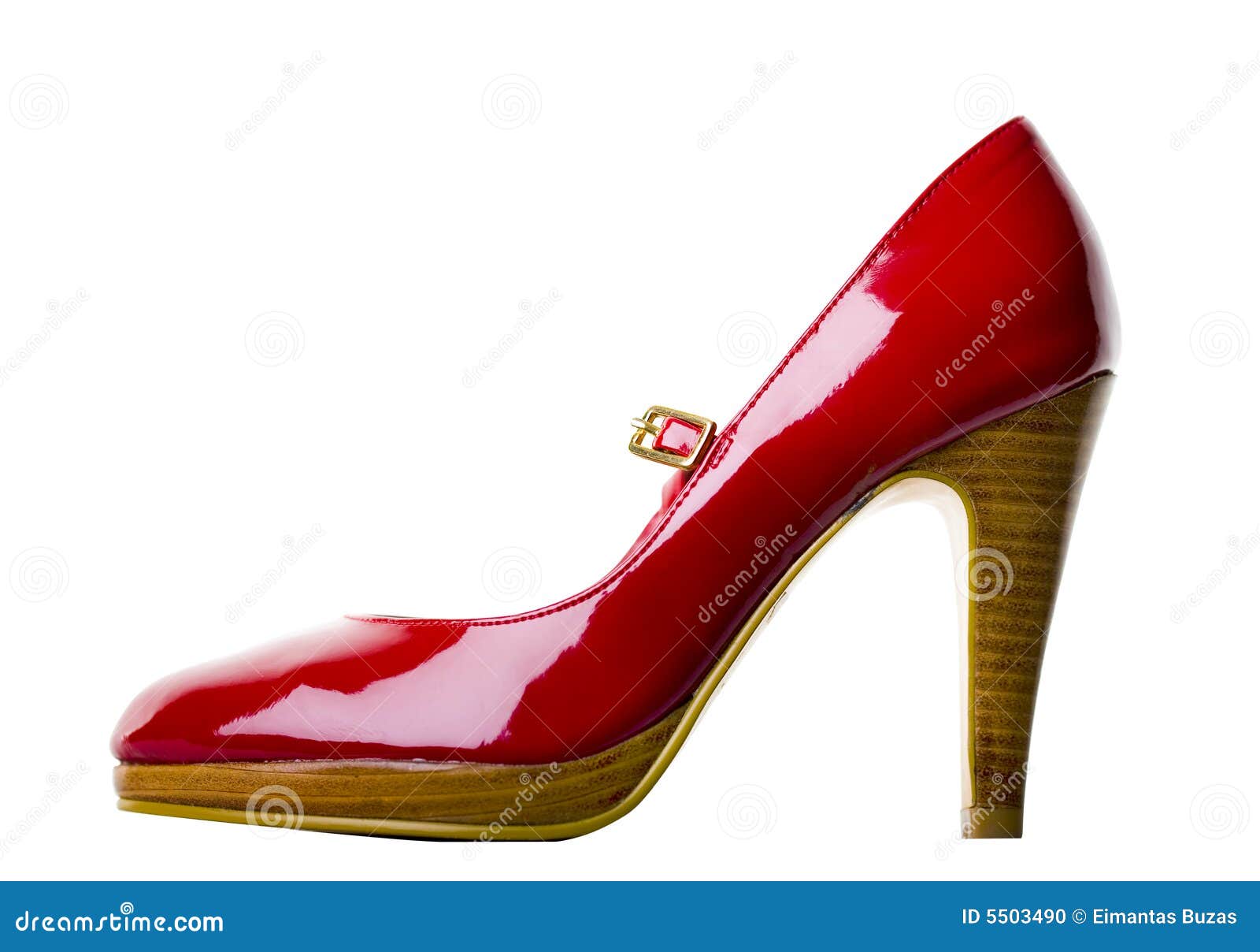 Red Shoe with Clipping Path Stock Photo - Image of clothing, classic ...