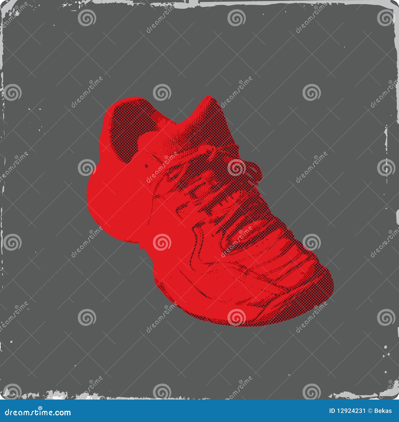Red shoes stock vector. Illustration of shoe, strings - 12924231