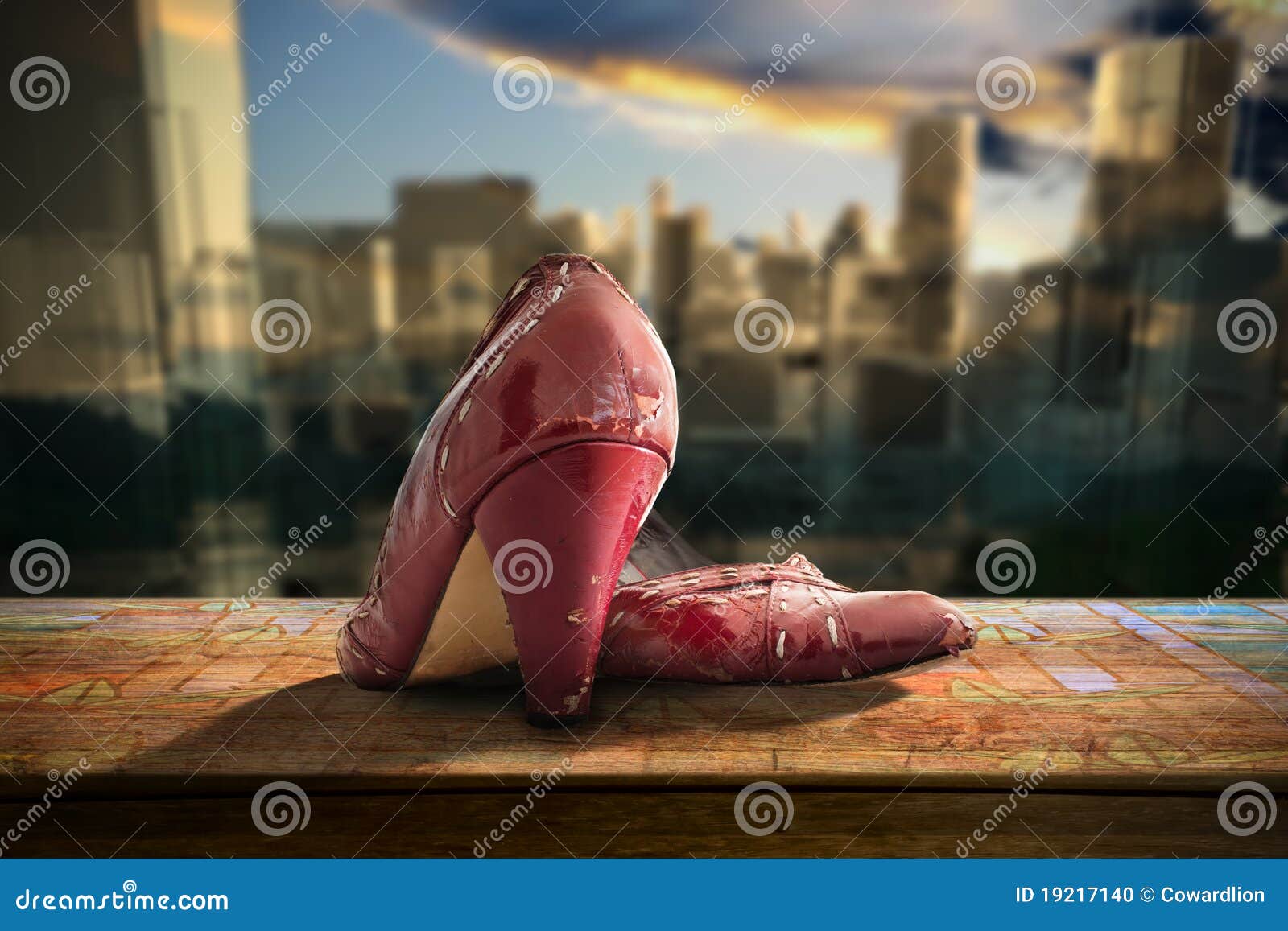 Red Shoes stock photo. Image of rubbish, worn, junk, rise - 19217140