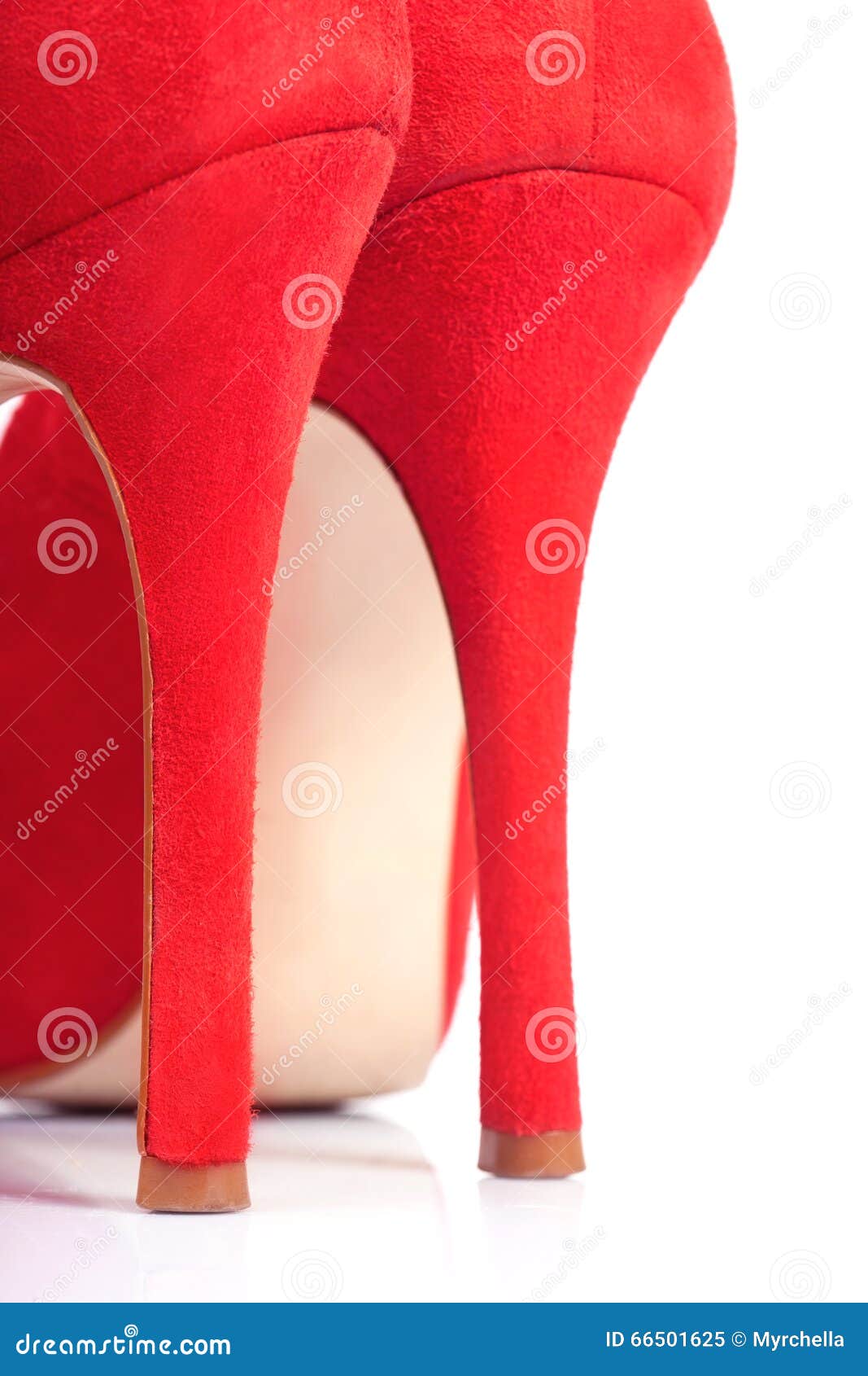 Red Shoes with High Heels Close-up Stock Image - Image of seasonal ...