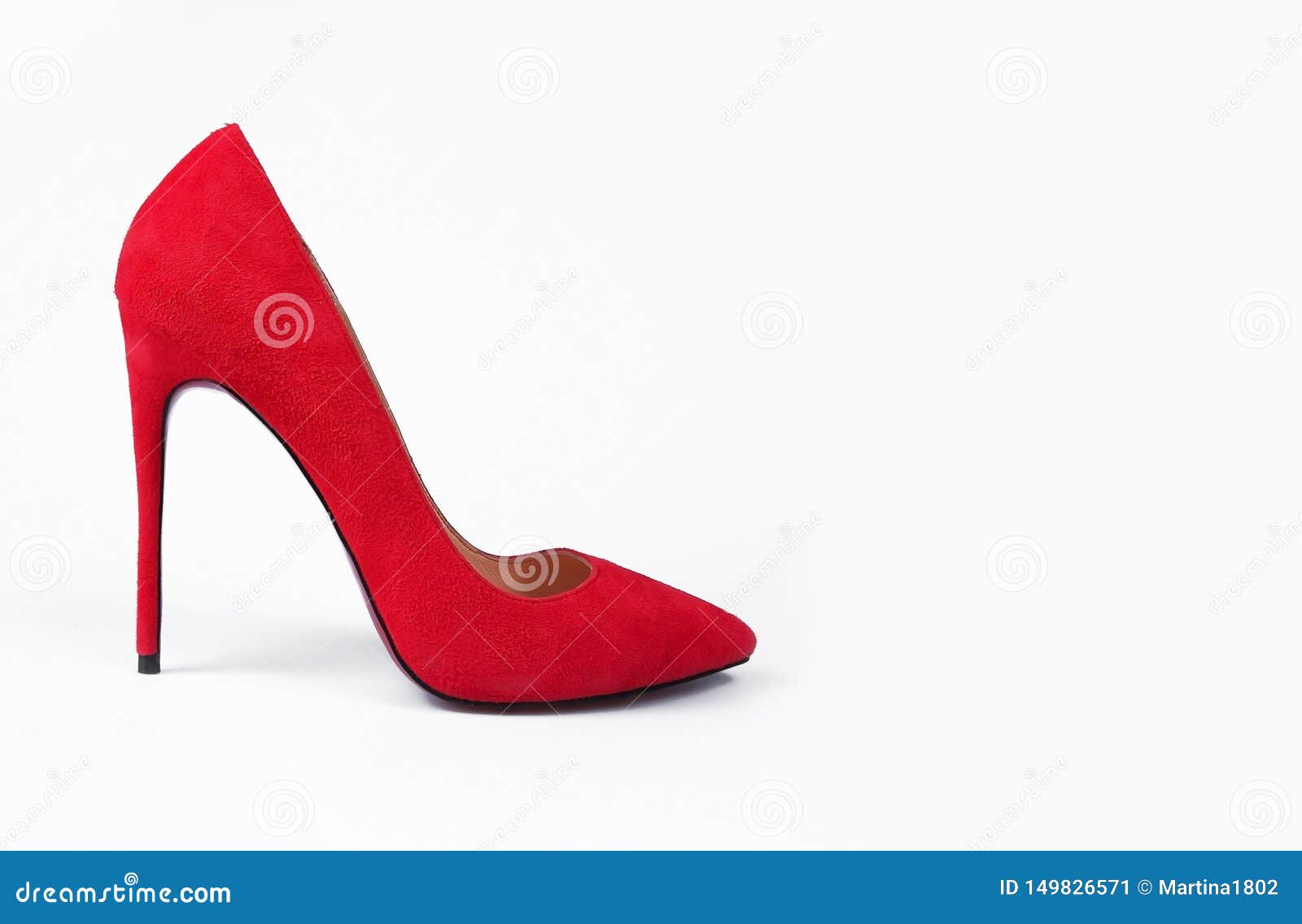 Red Shoes on White Background Stock Image - Image of high, white: 149826571