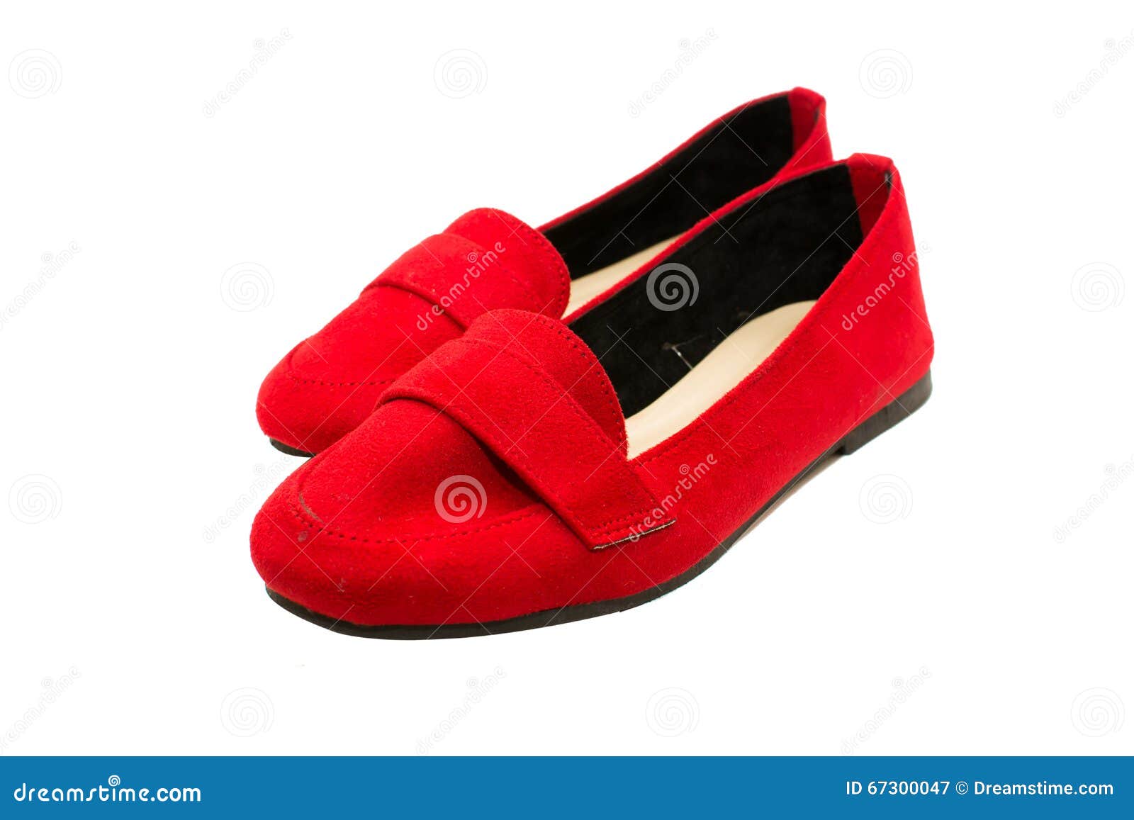 Red Shoes on White Background. Stock Image - Image of wear, footwear ...